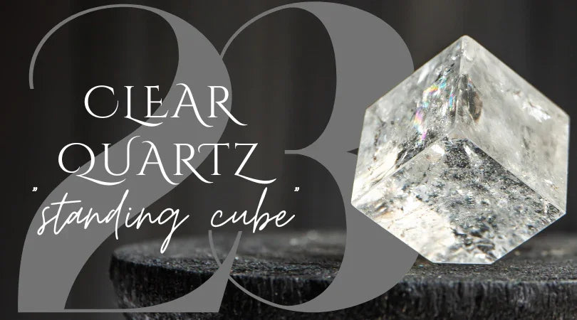Day 23 | Clear Quartz Standing Cube – Unearthed Crystals