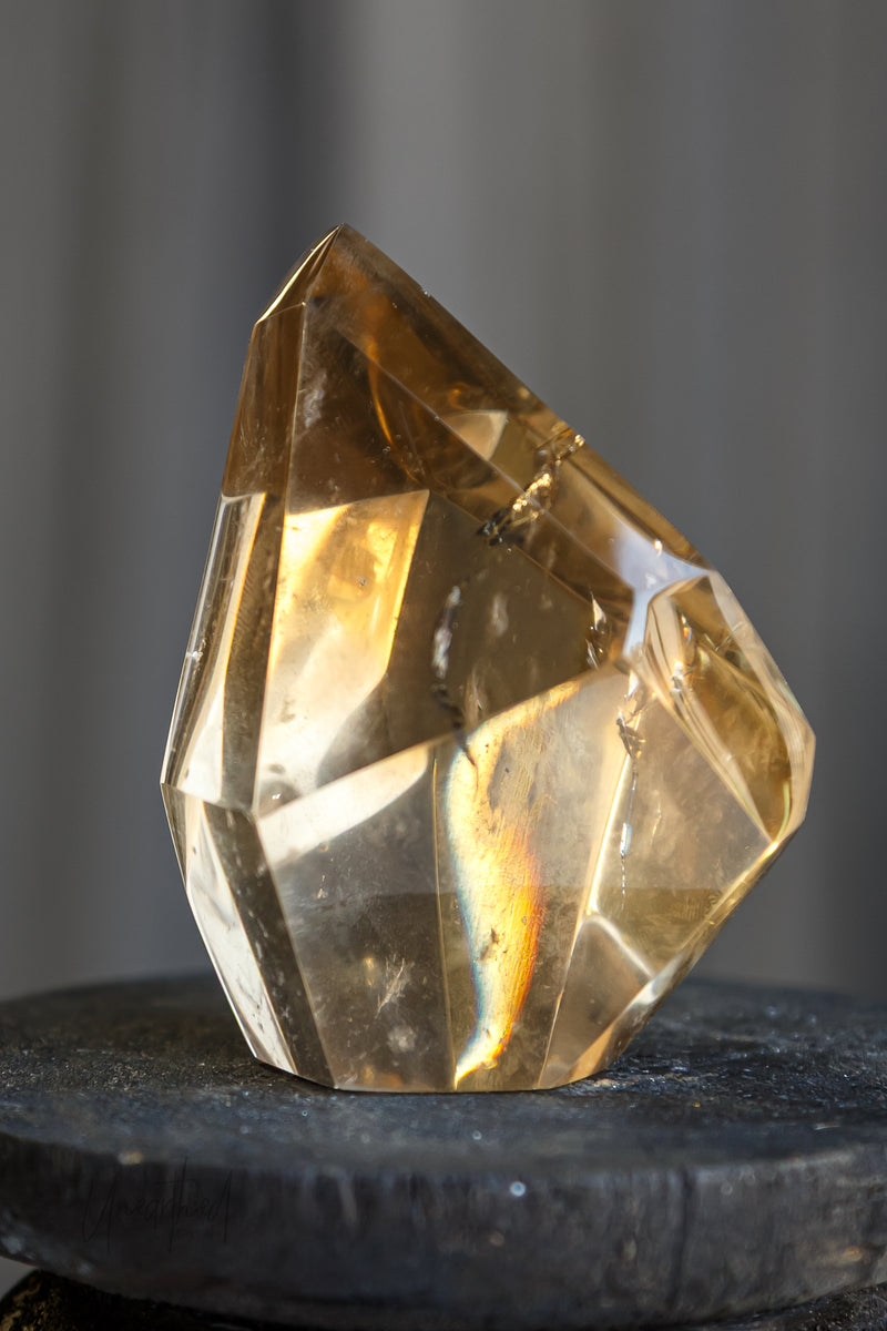 Natural Citrine Polished Faceted Freeform – Unearthed Crystals