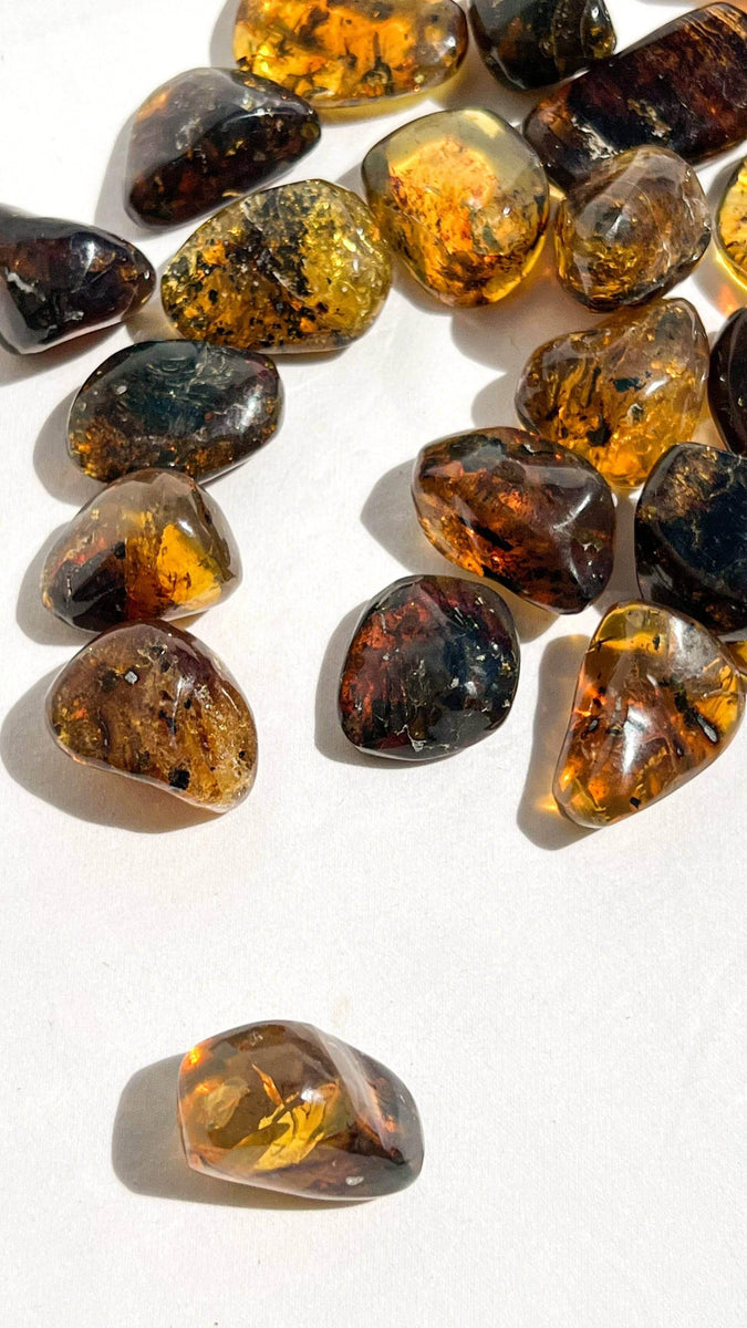 Mexican Amber Tumbles | Large – Unearthed Crystals