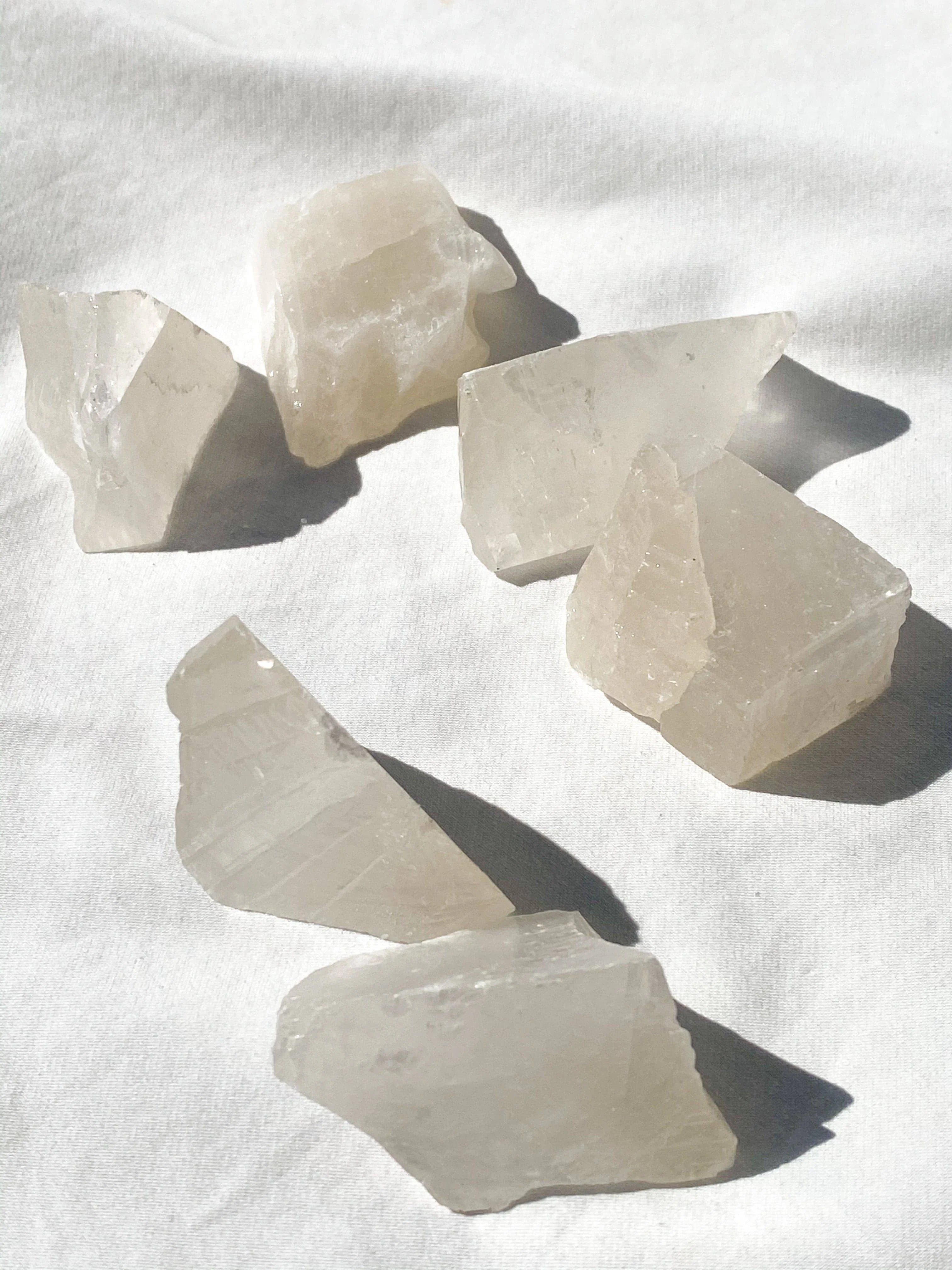 White Calcite Rough | Small – Unearthed Crystals